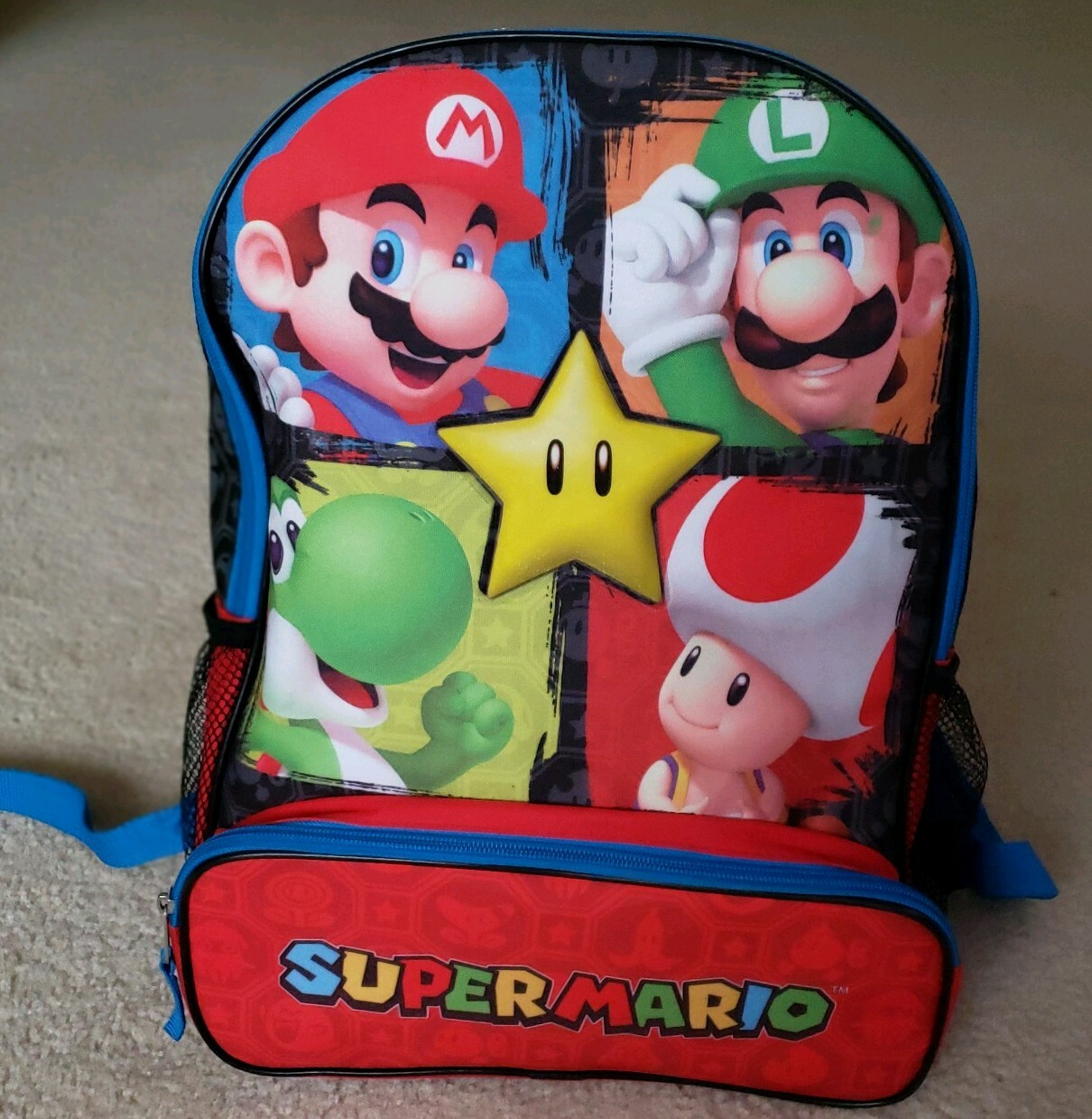 Super Mario Bookbag With Pencil Pocket | eBay