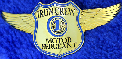 Iron Crew Motor Sergeant Harley Davidson Wing Police Badge C-15 | eBay