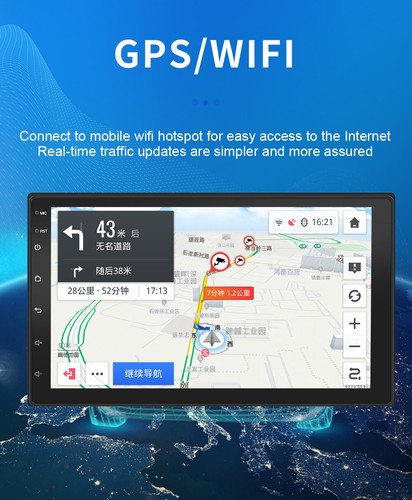7in GPS Navigation WIFI Car Radio Stereo Player 1+16GB Android 10.1 ...