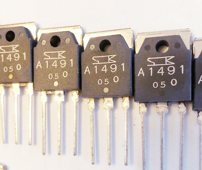 2 pcs SANKEN 2SA1491 A1491 PNP Bipolar Power Transistor -140V -10A 100W ...