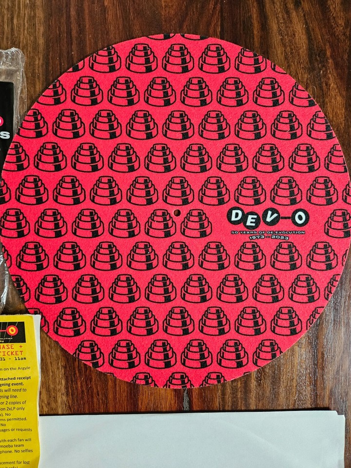 Devo Signed Vinyl 50 Years of De-Evolution 1973-2023 w/ Rare Slip Mat ...