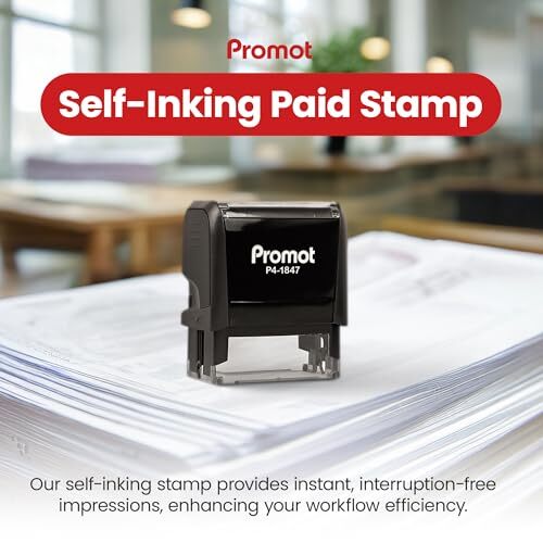 Paid Stamp Self Inking Stamp - Paid Stamp for Office, Accounts Payable ...