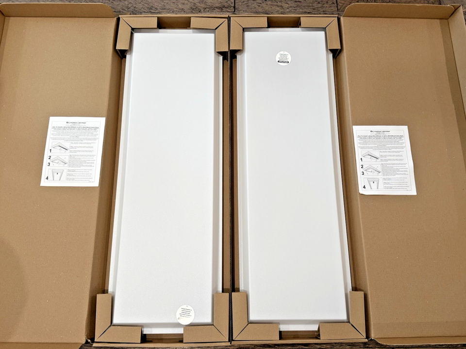 2-Pack Genuine Lithonia Lighting 1-1/3 ft x 4 ft Dropped White Acrylic ...