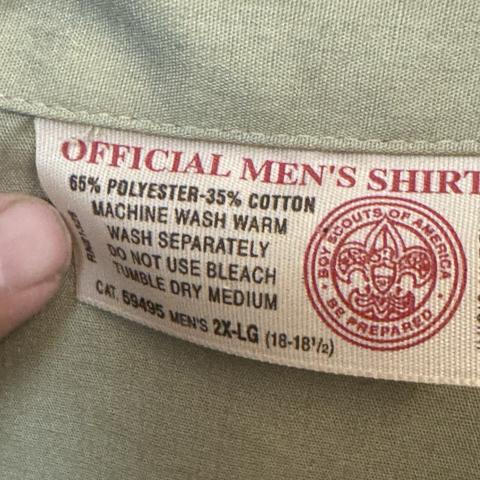 Boy Scout BSA Uniform Shirt Men’s 2XL Cotton/Poly No Patches (Small Tear) B21 | eBay
