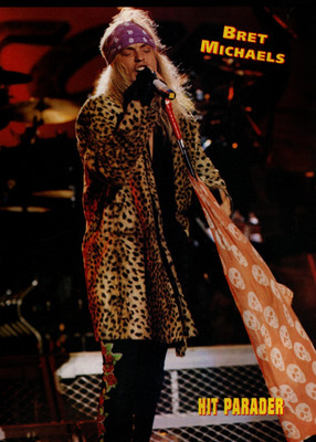 vtg 90s BRET MICHAELS POISON MAGAZINE PINUP PAGE Live Concert Image ...