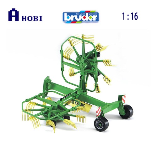 Bruder 1:16 Scale Krone Dual Rotary Swath Windrower Model Toy For Kids ...