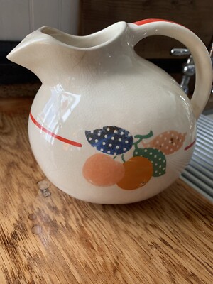 Hostess Ware Water Pitcher Vintage Pottery Guild, ART DECO MCM scarce ...