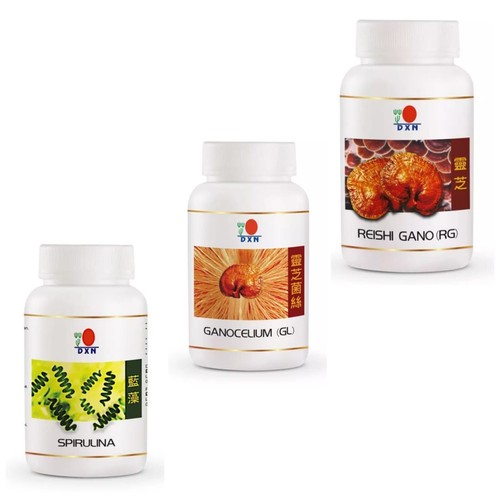 DXN Reishi Gano RG 90 + Ganocelium GL 90 & Spirulina 120 Capsule - Free ...