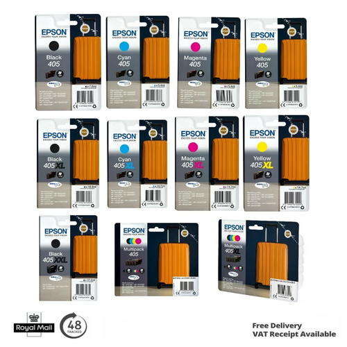 New Genuine Epson 405 /405XL Ink Cartridge Multipack for WF 3820DWF WF ...