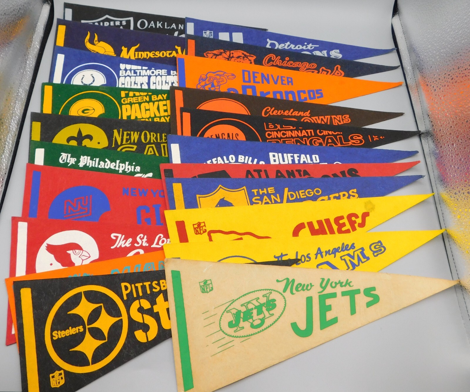 Lot of 20 Vintage Mini Football NFL Pennants ~ 1960s 1970s | eBay