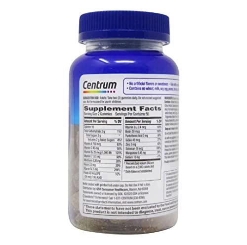 Centrum Men's Multivitamin Multimineral 100 Gummies with Selenium ...