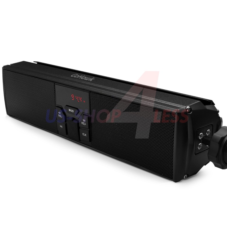 Handlebar Bluetooth Motorcycle Stereo Speakers Audio System MP3 ATV UTV ...