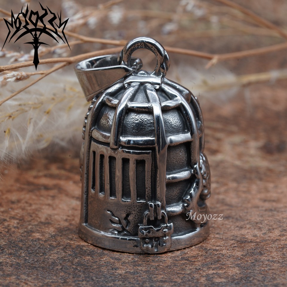 Caged Gremlin Motorcycle Biker Bell Accessory or Key Chain for Luck ...