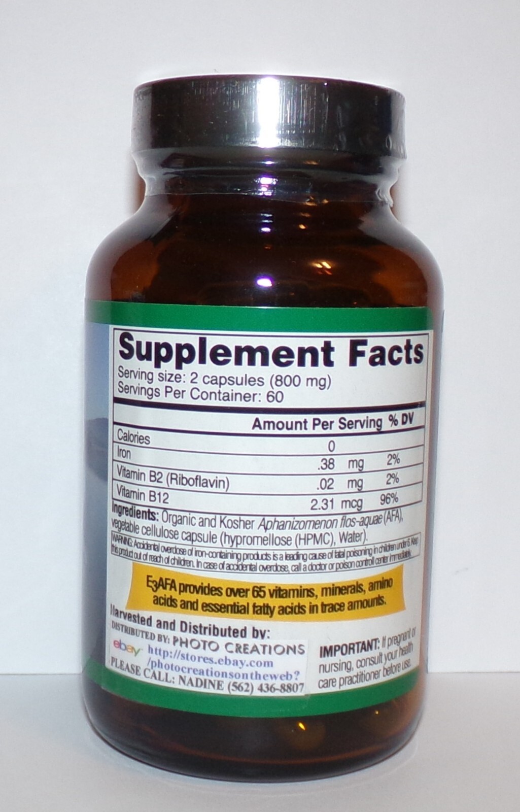 New HELPS AUTISTIC CHILDREN-REMOVES HEAVY METALS SAFE Organic Dietary ...