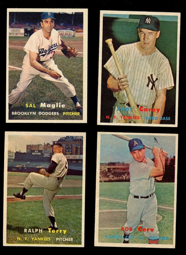 1957 Topps Complete Set EXMT (104 PSA GRADED - 80% FRESH SLABS - TOP ...