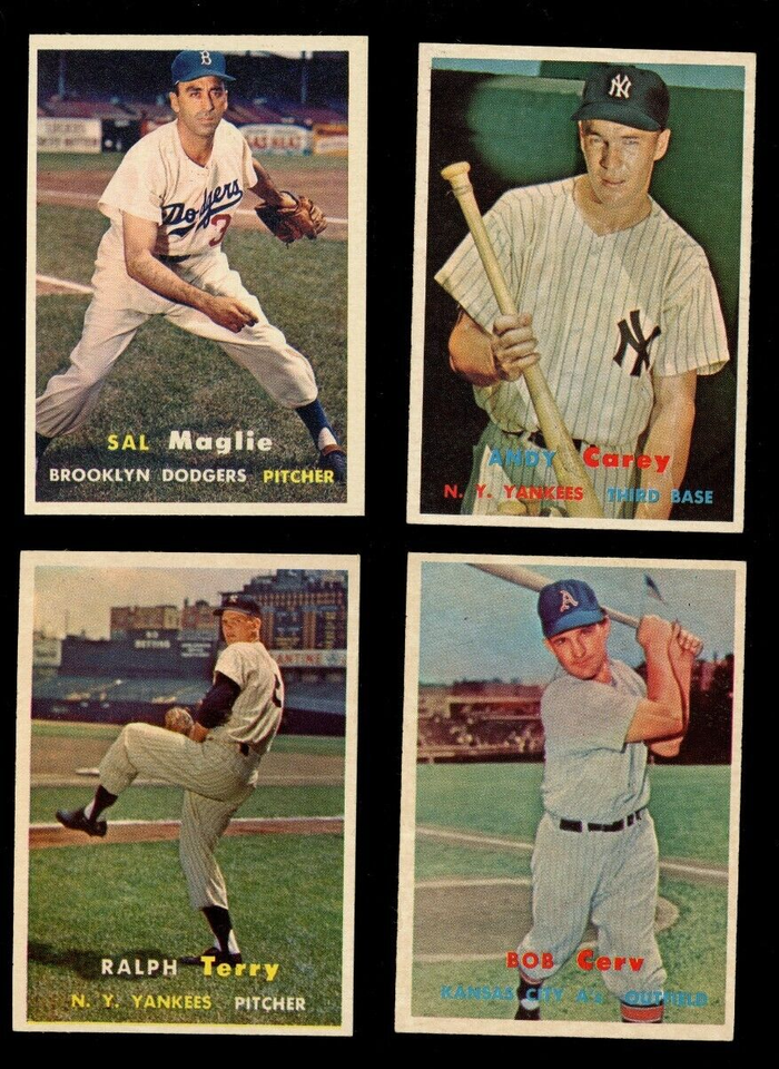 1957 Topps Complete Set EXMT (104 PSA GRADED - 80% FRESH SLABS - TOP ...