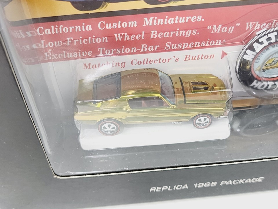 HOT WHEELS RLC ORIGINAL 16 CUSTOM MUSTANG GOLD CHROME #2490 NEW NICE ...