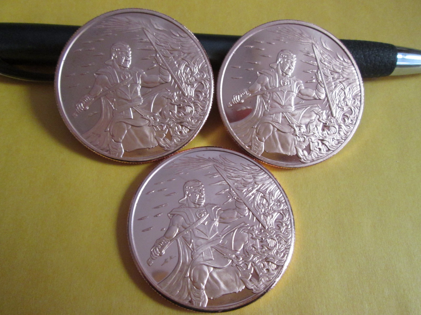 ( 3 ) 2017 Silver Shield Crucible 1 oz Copper BU round | eBay