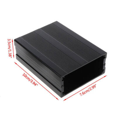Black Aluminum Instrument Box Extruded Enclosure DIY Electronic Project ...