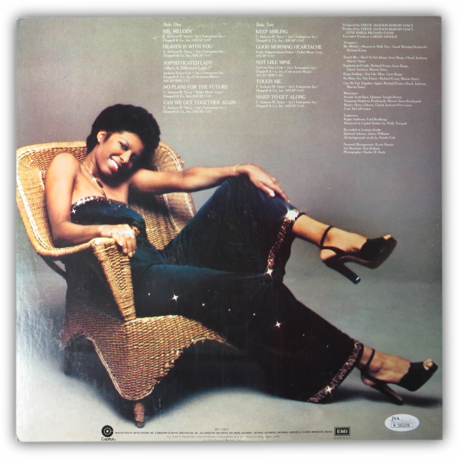 Natalie Cole Signed Autographed Record Album Cover JSA K56226 | eBay