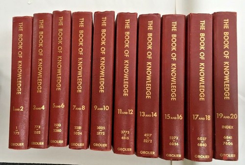 Grolier -The Book of Knowledge Complete Set 20 (Lot of 10 Books) | eBay
