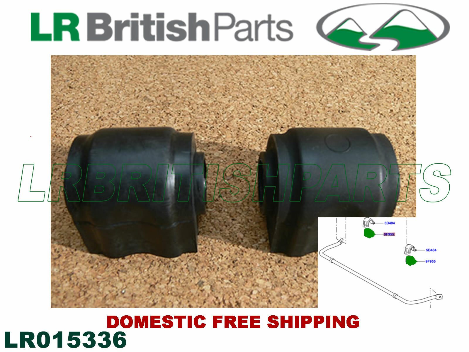 LAND ROVER REAR STABILIZER BAR BUSHING LAND ROVER LR4 LR3 SET OF 2 NEW ...