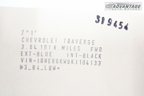 2018-2023 CHEVROLET TRAVERSE BATTERY TRAY TIE BAR BRACKET HOLD DOWN ...