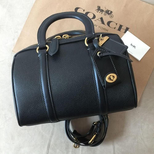 COACH Ruby Satchel 25 Color Block Handbag Shoulder Bag Black C8530 ...