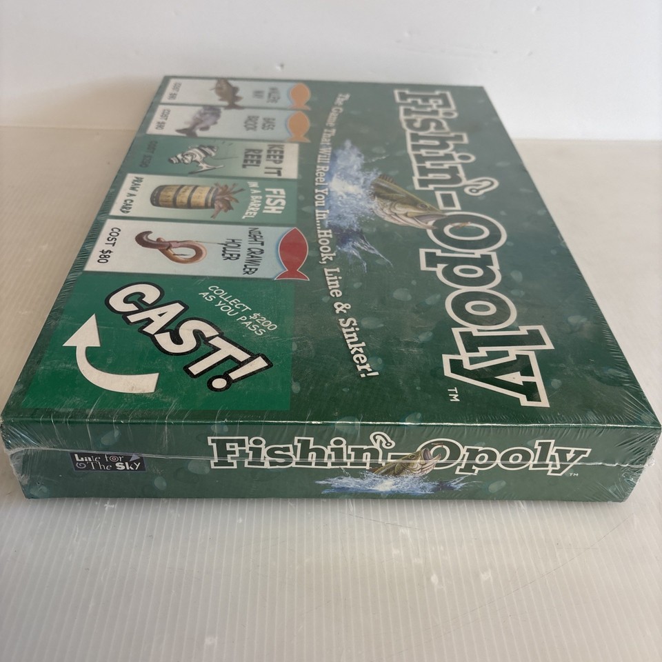Fishin-Opoly Fishing Monopoly Board Game Made USA Fishin Opoly Sealed ...