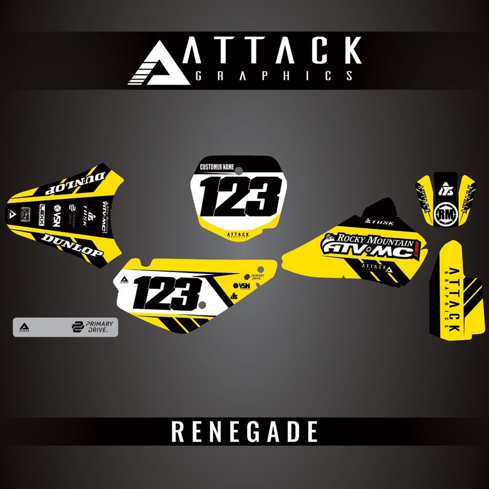 Attack Graphics Custom Renegade Complete Bike Graphics Kit For Suzuki ...