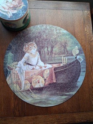 Susan Herbert Cat Jigsaw Circular double-sided 500 piece checked ...