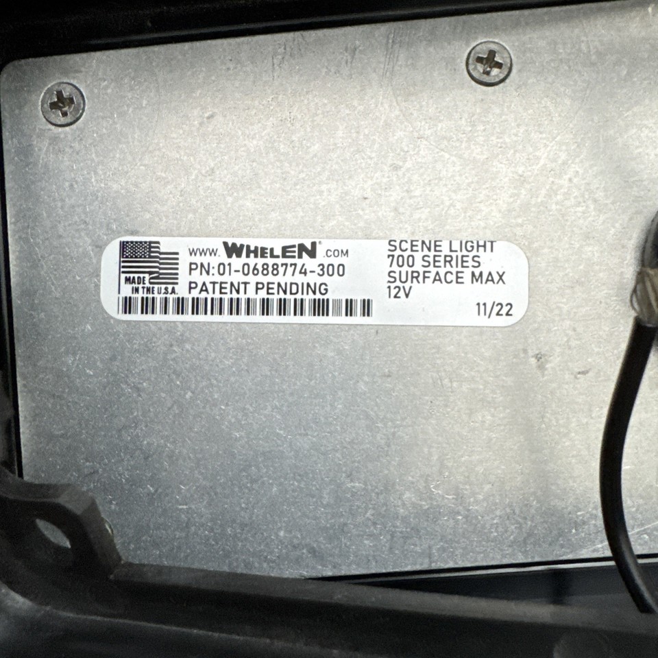 Whelen C7 700 Series SurfaceMax Scene Light. 01-0688774-300. | eBay