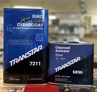7211 EURO TRANSTAR clear coat And Slow Activator 6896 | eBay