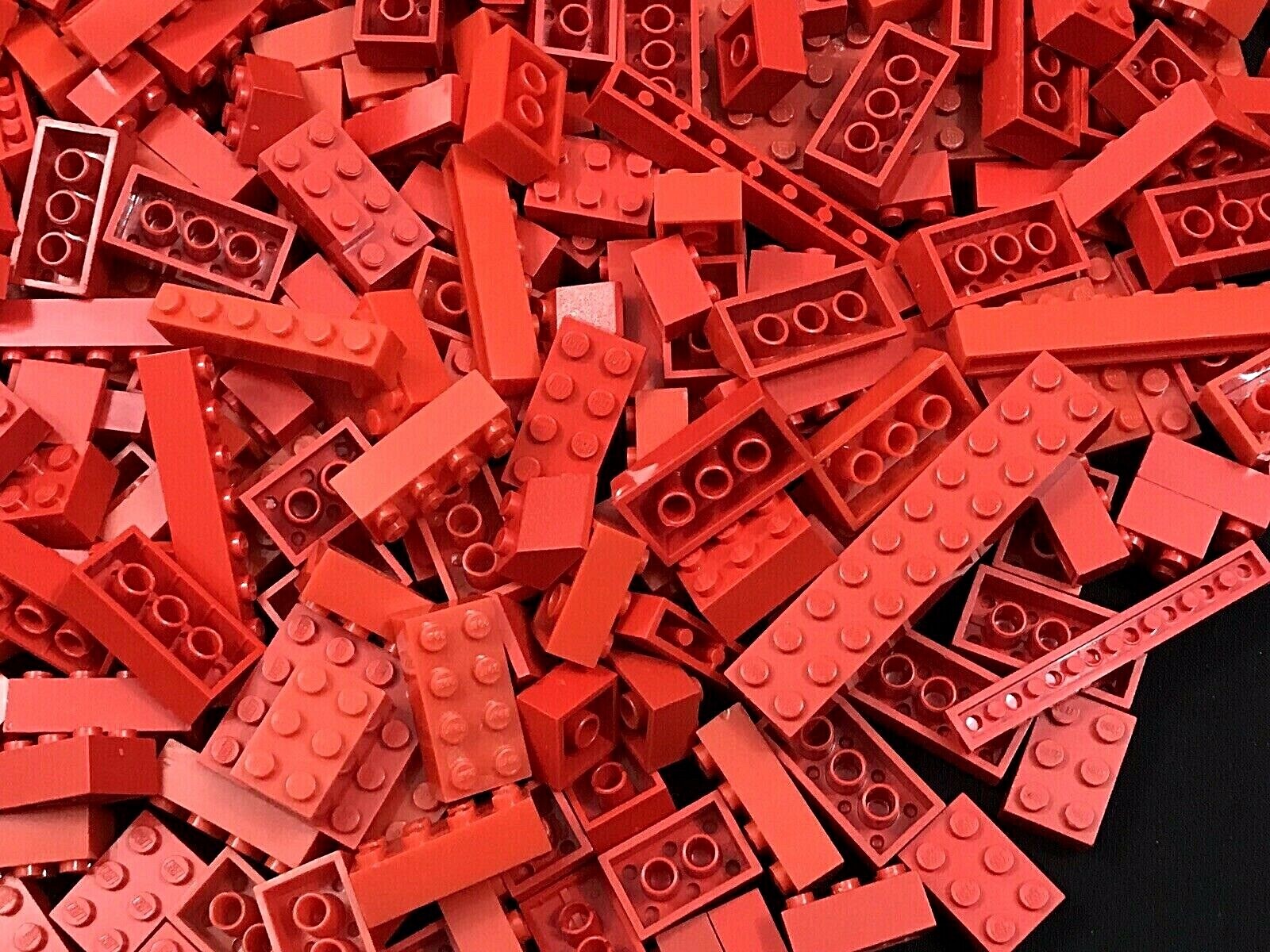 LEGO RED BRICKS & PIECES - 2.5 POUNDS - VINTAGE & NEW - BULK ASSORTMENT ...
