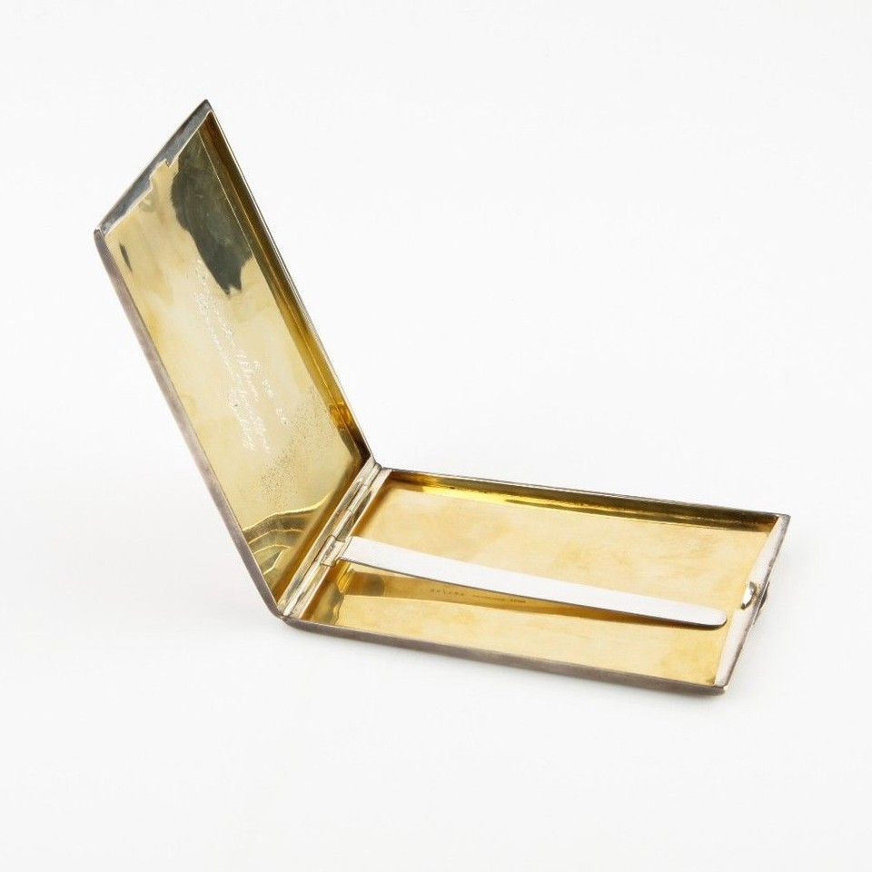 NAPIER STERLING SILVER & 14K GOLD CIGARETTE CASE | eBay