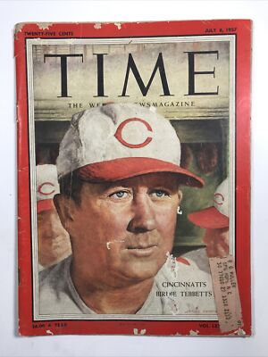 Time Magazine July 8, 1957 Cincinnati's Birdie Tebbetts -full magazine ...