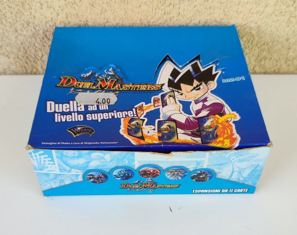 3X Booster Packs + Empty Box Duel Masters Ital Sealed Packs DM-01 Base ...