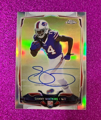 2014 Topps Chrome Sammy Watkins Silver Refractor Auto Rookie 127/150 ...