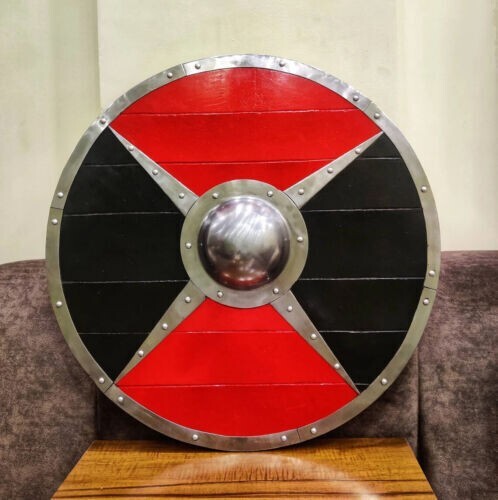 Viking Pin wheel Shield viking Wooden Armor Shield Medieval Round ...