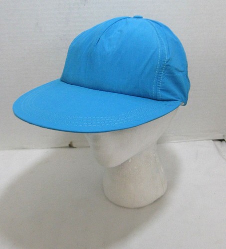 Blue Nylon Baseball Hat Surfer Cap Waterproof Extended Visor Elastic ...