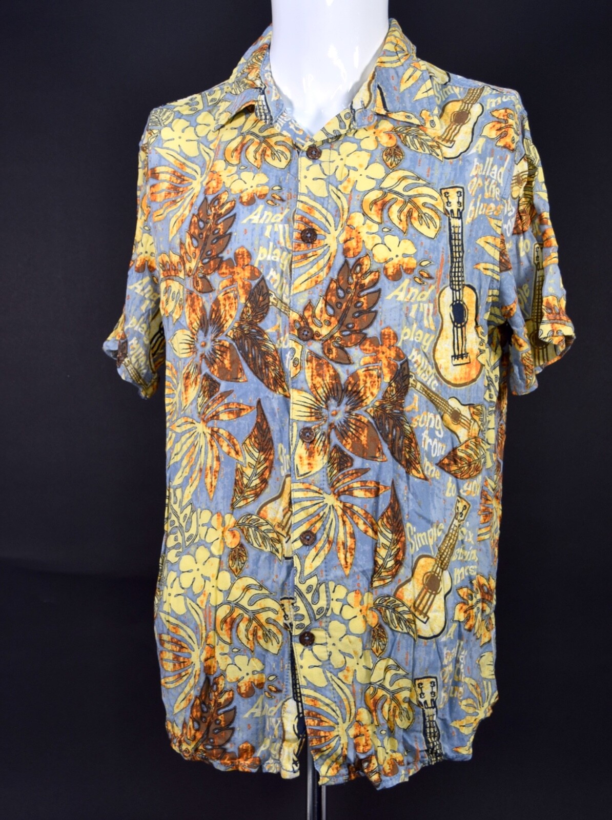 Margaritaville Vintage Camp Shirt 100% Rayon *Pre-own… - Gem
