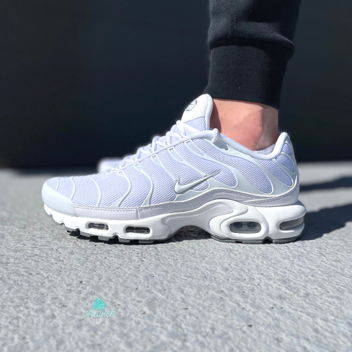 Nike Air Max Plus TN Size US 8-14 Triple White Caspers Mens Tns BRAND ...