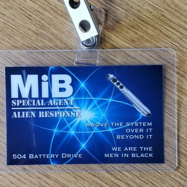 Men In Black ID Badge-Alien Response Special Agent prop cosplay MIB ...