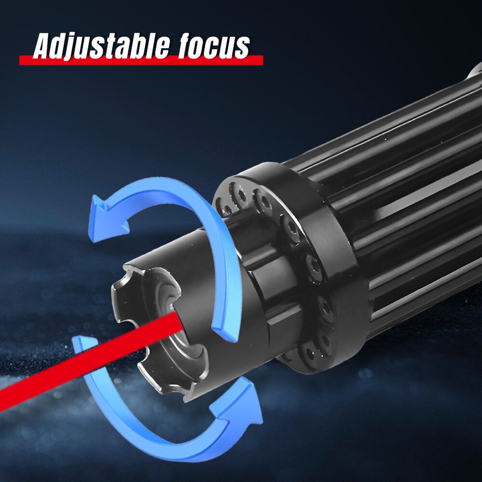 High Power Dot Laser Pointer Red Pen Burning Adjustable Visible Beam ...