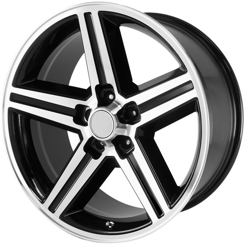 Performance Replicas PR148 IROC 18x8 5x4.75 +0 Black/Machined Wheel Rim ...