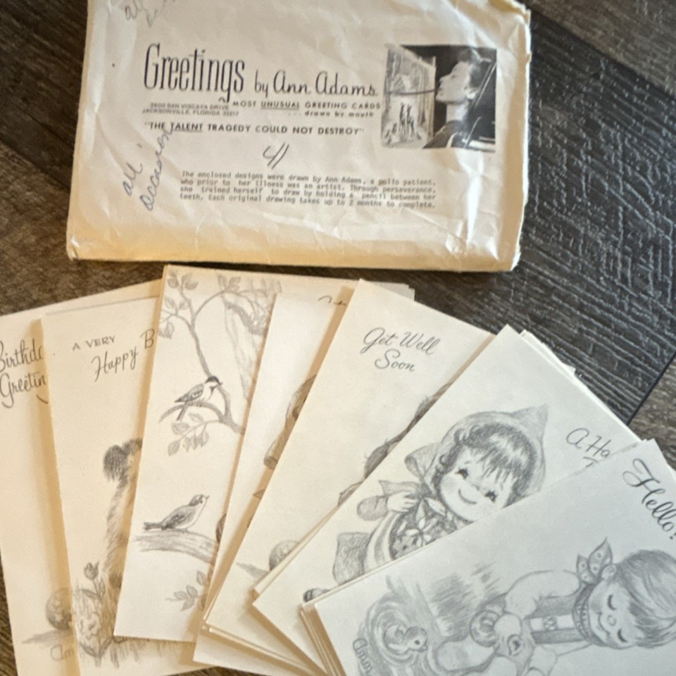 Ann Adams Vintage Handmade Unused Greeting Cards Assorted Designs | eBay