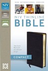 NIV, THINLINE BIBLE, COMPACT, BONDED LEATHER, BLACK, RED By Zondervan ...