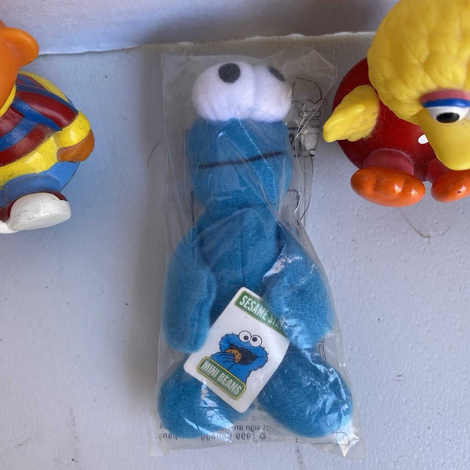 Vintage Sesame Street Muppets Toy Lot Weeble Wobble Jim Henson Spinner ...