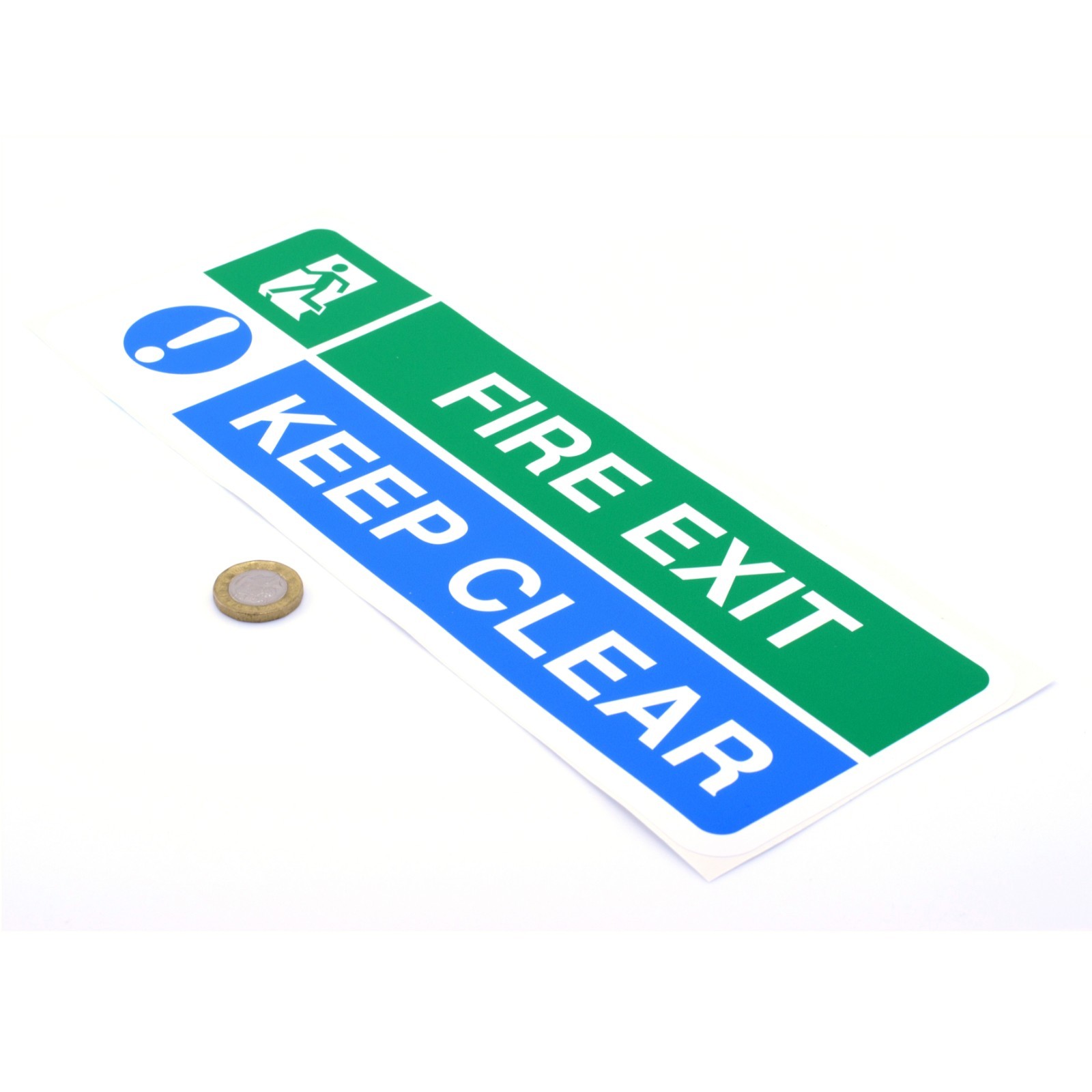 Fire Exit Sign Vinyl Sticker - All Sizes - Emergency Escape Fire Drill ...