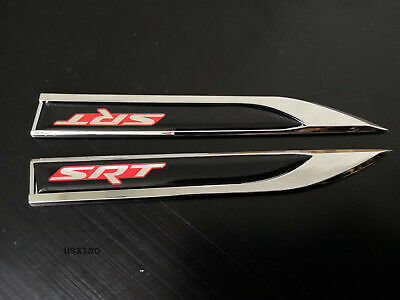 2Pcs Black&Red S-R Blade Fender Badge Car Body Side Skirts Sticker ...